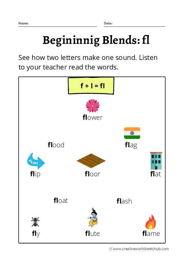 Phonics Worksheets for Kindergarten Blending Sounds – creativeworksheetshub