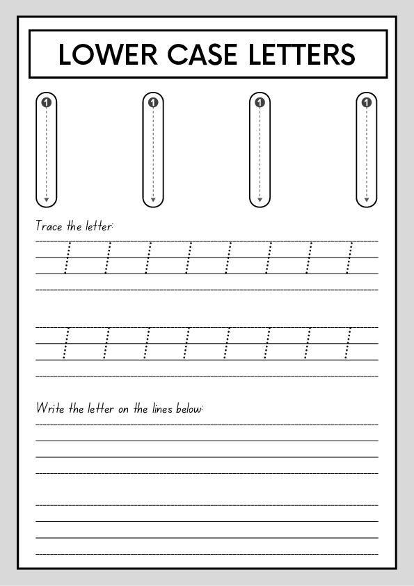 Alphabet Tracing Worksheets(Lower case) - creativeworksheetshub