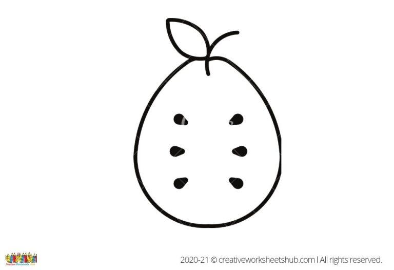 Free Colouring Pages (Fruits) - creativeworksheetshub