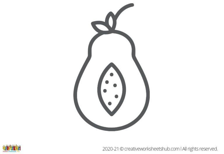Free Colouring Pages (Fruits) - creativeworksheetshub