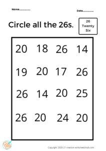 Numbers worksheets for Kindergarten - creativeworksheetshub