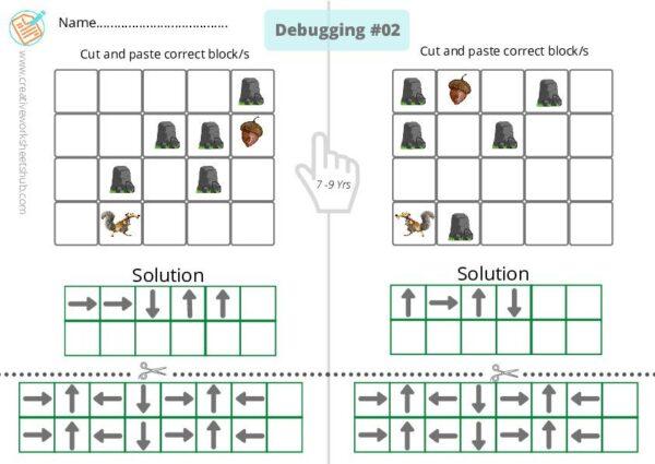 Coding Debugging Worksheets for Kids l Debugging - creativeworksheetshub