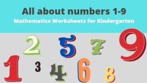 Numbers 1 to 9 Worksheets for Kindergarten - creativeworksheetshub