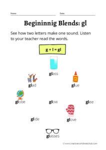 Phonics Worksheets for Kindergarten Blending Sounds - creativeworksheetshub