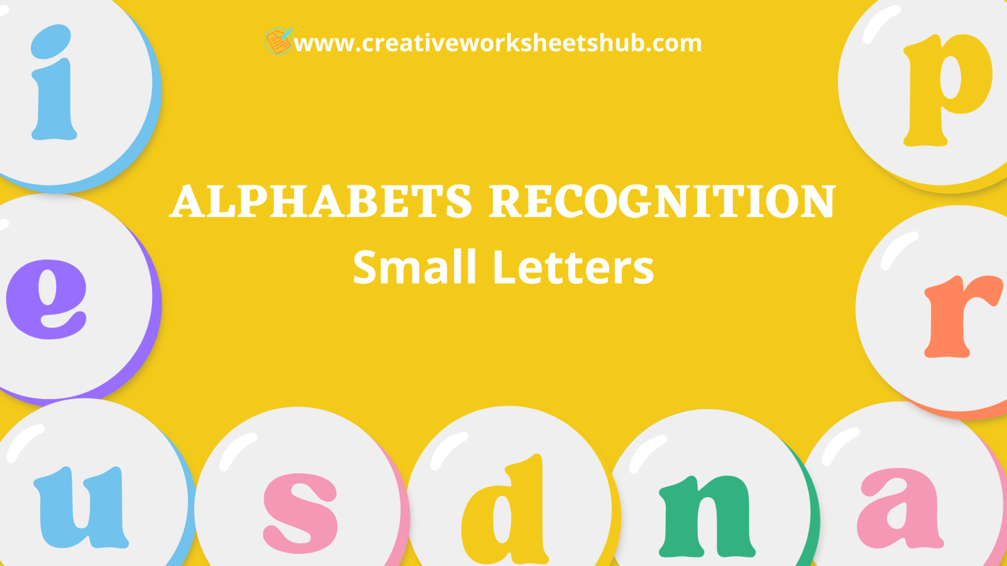 Alphabet Recognition (Small letters) - creativeworksheetshub
