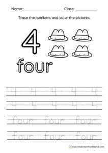 Numbers Tracing Worksheets For Kindergarten - creativeworksheetshub