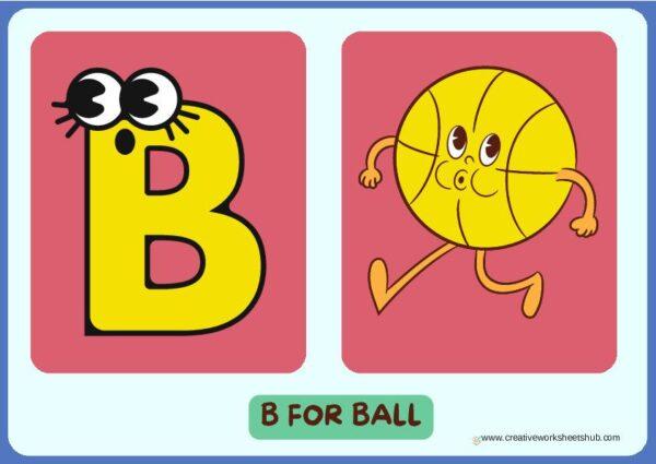 Alphabet Flash Cards For Nursery Class - creativeworksheetshub