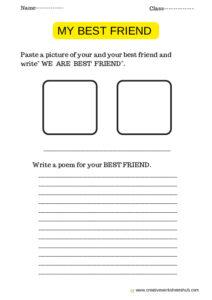 Friendship Day Worksheets For Kids