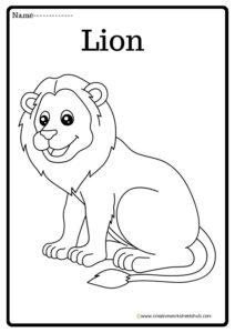 Wild Animals Drawing Worksheets For Kids - creativeworksheetshub