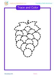 Fruits Tracing Worksheets For Kindergarten - Creativeworksheetshub