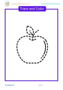 Fruits Tracing Worksheets for Kindergarten - creativeworksheetshub