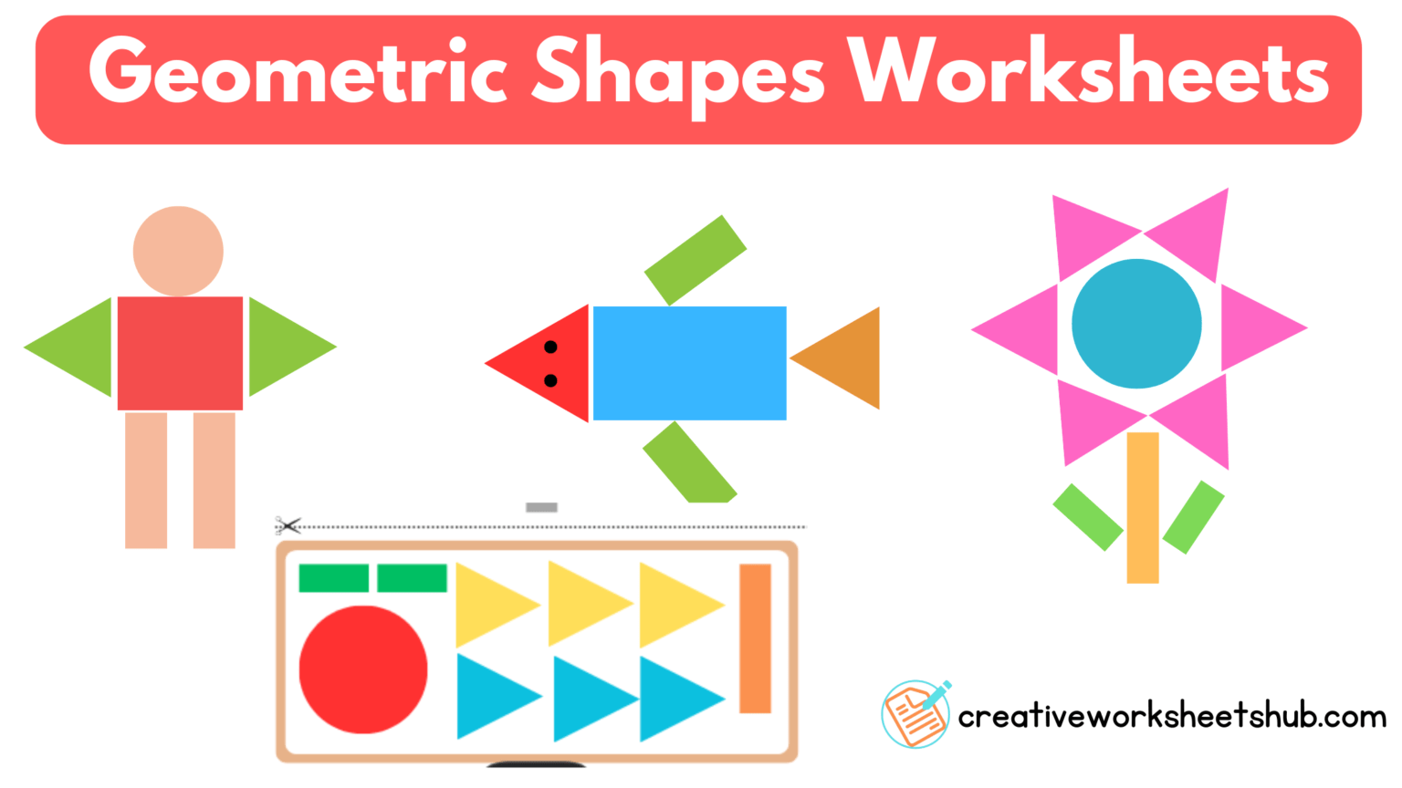 Geometric Shapes Worksheets - creativeworksheetshub