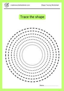 Basic Shape Tracing Worksheets - creativeworksheetshub