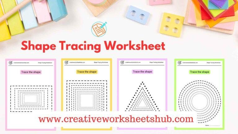 Basic Shape Tracing Worksheets - Creativeworksheetshub
