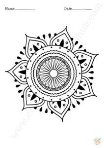 Rangoli Coloring Pages - creativeworksheetshub