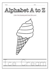 Alphabet A to Z Coloring Worksheet