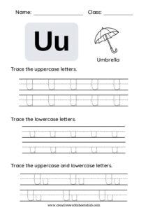 Alphabets writing worksheets