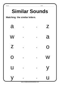 Similar sound worksheets