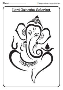 Lord Ganesha Coloring Pages- Free Printable